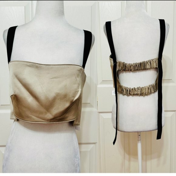 Zara | Tops | Nwot Zara Gross Grain Straps Cropped Blouse Top | Poshmark